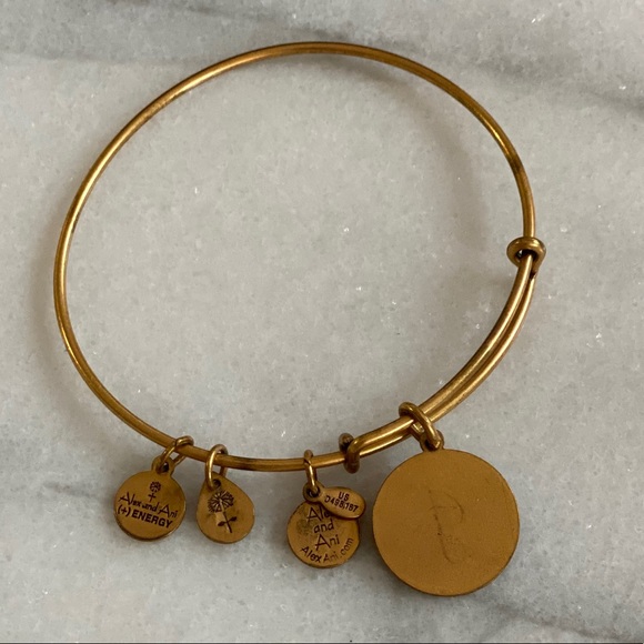Alex and Ani | Jewelry | Alex And Ani Gold J Initial Bangle | Poshmark